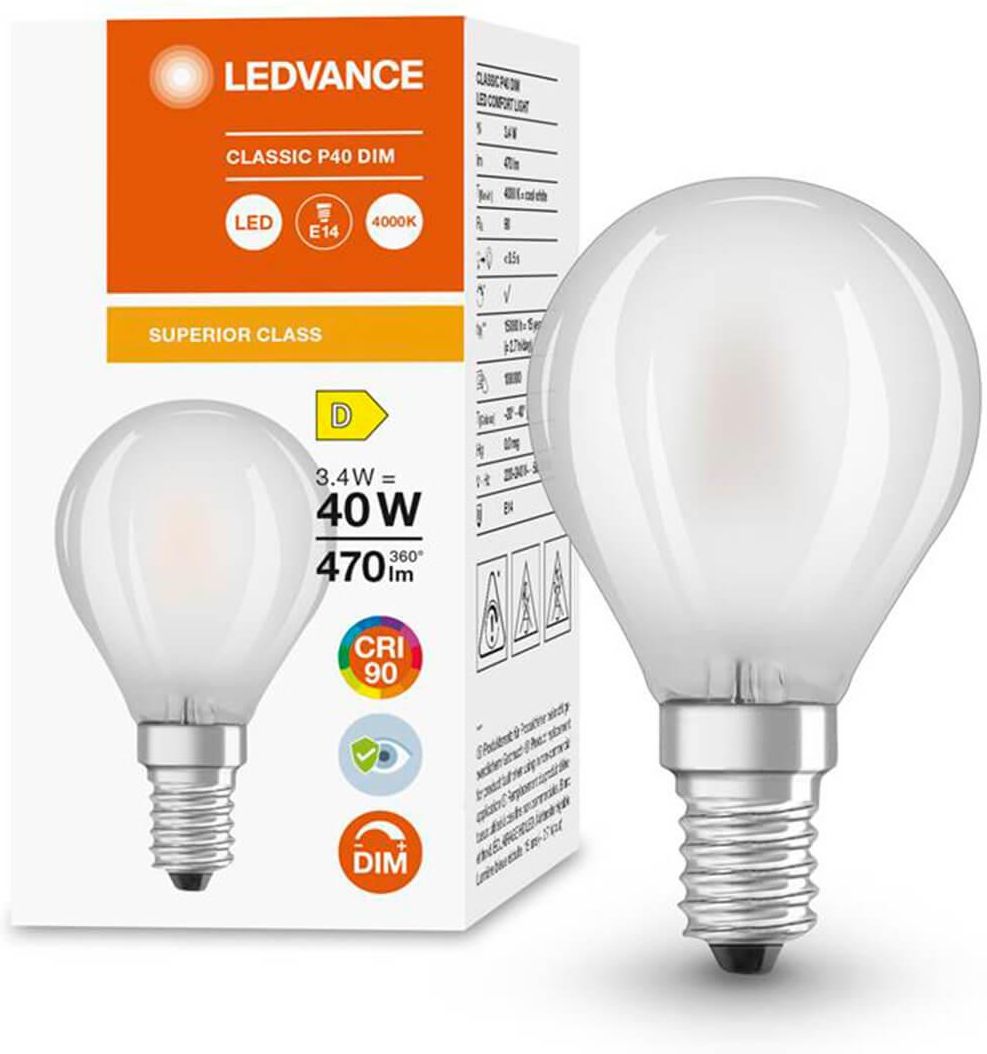Ledvance Żarówka Led Kulka E14 P45 3 4w 40w 470lm 4000k Neutralna 300