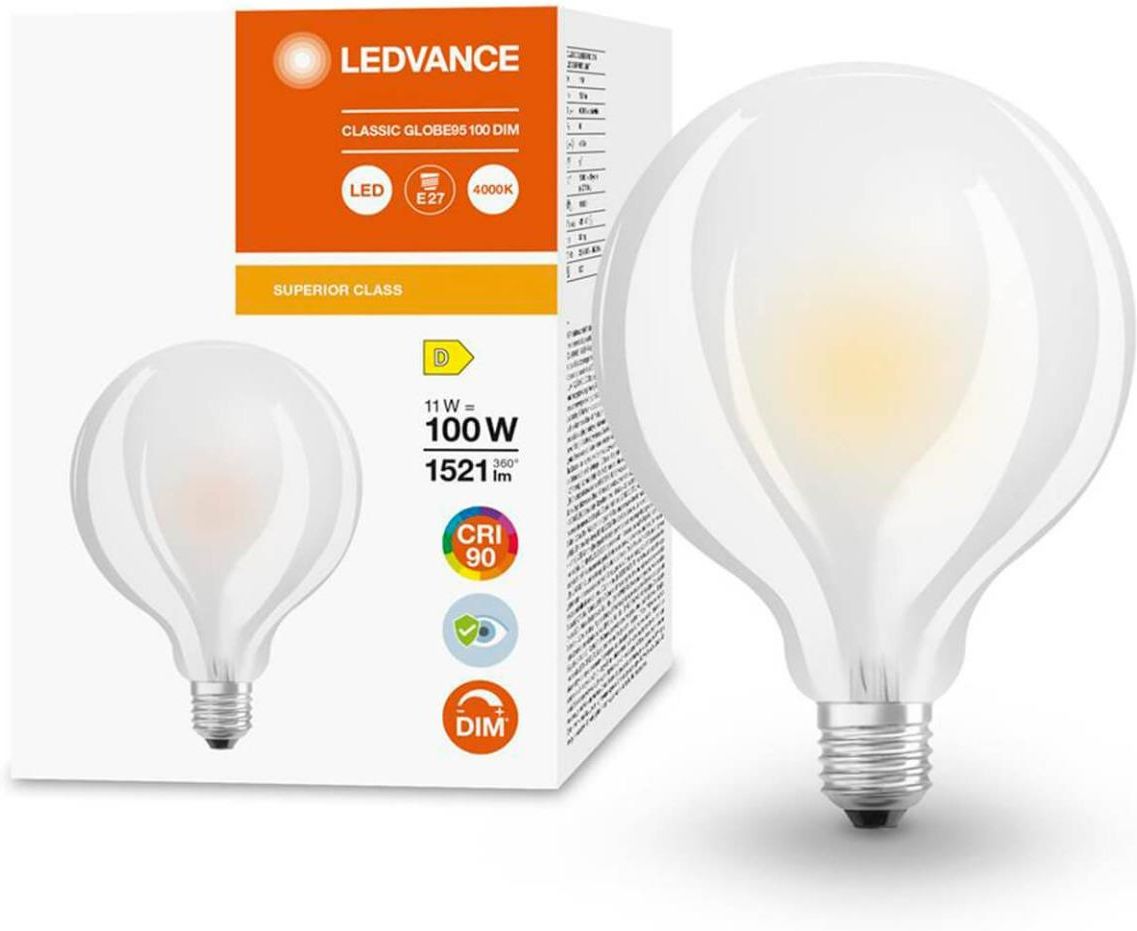 Ledvance Żarówka Led Globe E27 G125 11w 100w 1521lm 4000k Neutralna 300