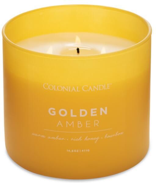 Colonial Candle Świeca Zapachowa Z Trzema Knotami Scented With Three Wicks Gold En Amber 411 G ...