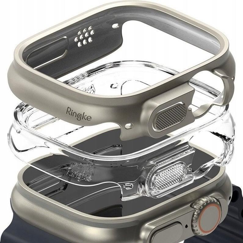 Ringke Slim 2-Pack Apple Watch Ultra (49 Mm) Clear & Titanium Grey ...