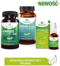 Naturell Kompleks Vege 30kaps. + Omega-3 Z Alg 90kaps + Witamina D3 Krople 15ml - Opinie i ceny ...