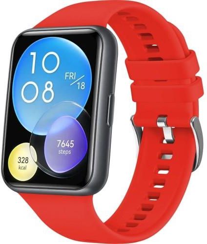 Fixed Silikonowy Pasek Silicone Strap Do Huawei Watch Fit 2 Czerwony