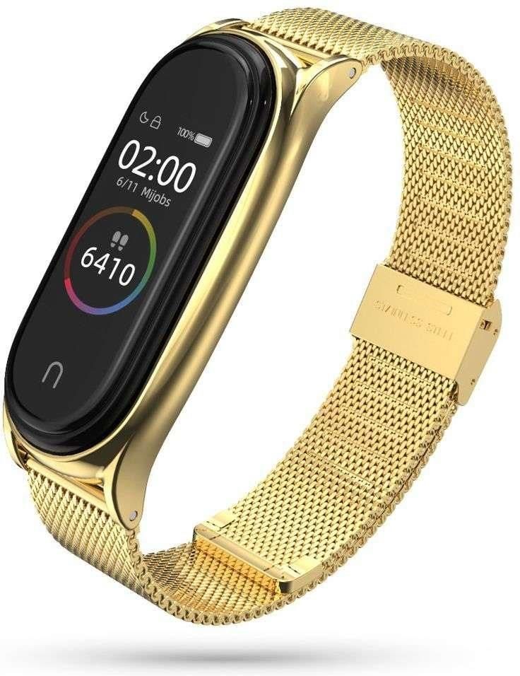4Kom.Pl Pasek Milaneseband Do Xiaomi Mi Smart Band 5/6/6 Nfc Gold ...