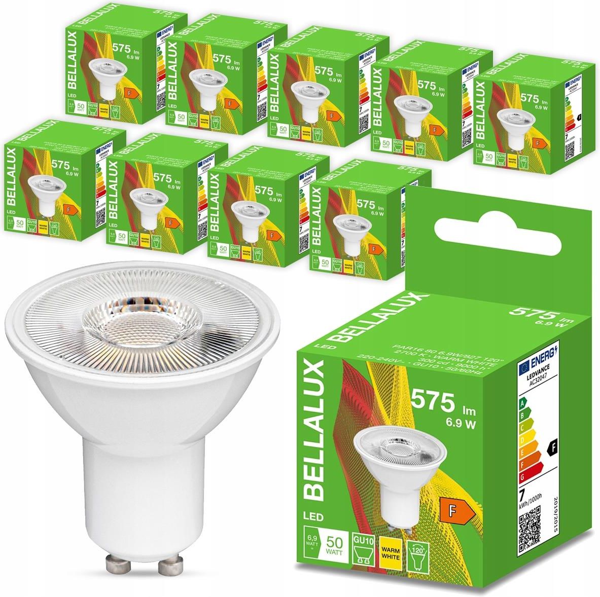 10x Żarówka Led Halogen GU10 6,9W 50W 2700K 120D (ZBELLED1415) - Opinie ...