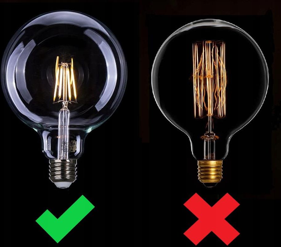 Goled Lvt Duża Żarówka Filament Led Edison 8W E27 G80 Amber ...