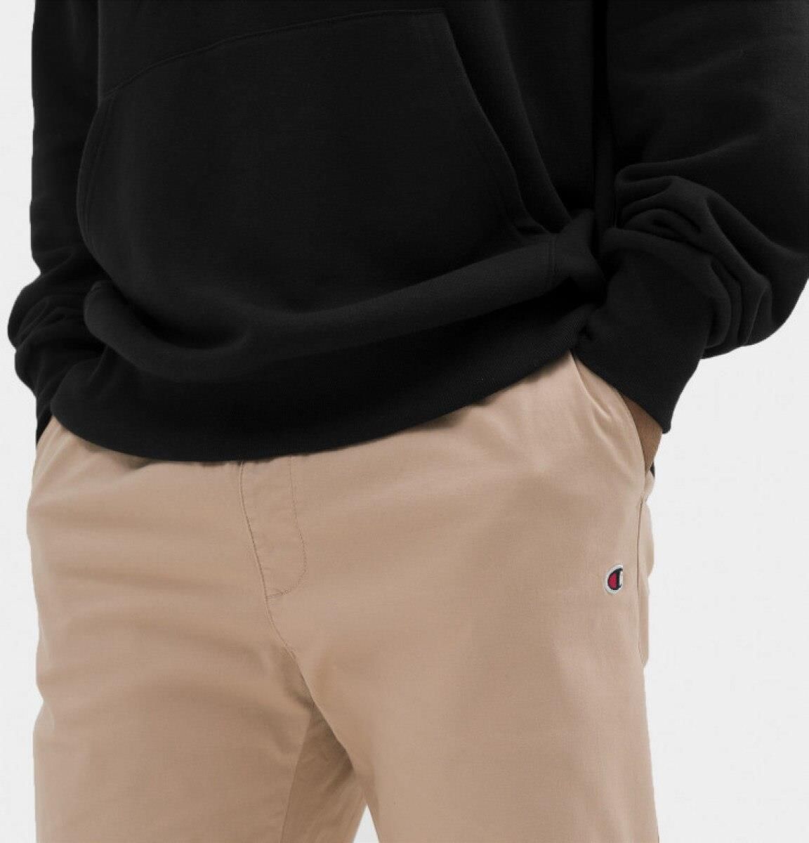 Męskie spodnie casual tkaninowe CHAMPION Rochester Elastic Cuff Pants ...