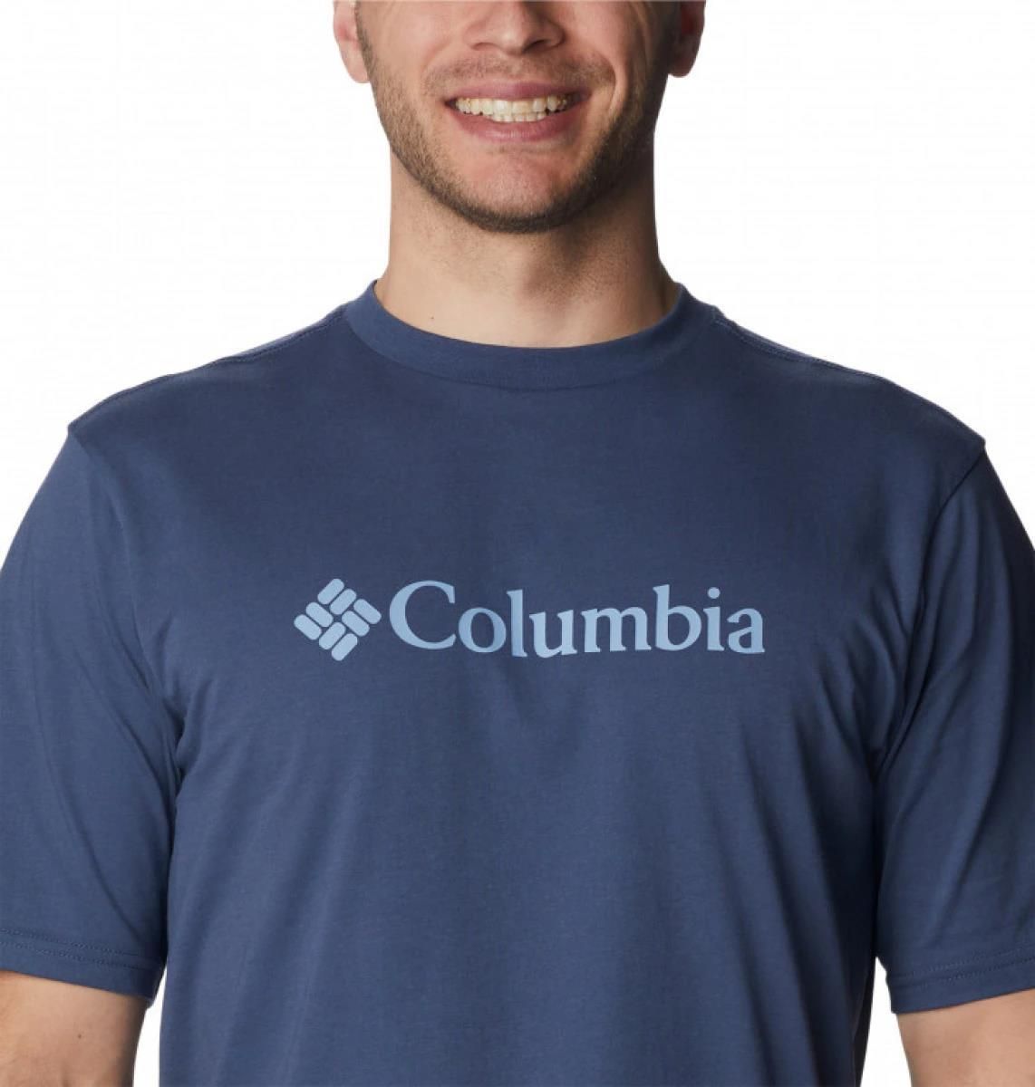 Męski t-shirt z nadrukiem COLUMBIA CSC Basic Logo Tee - niebieski - Ceny i opinie - Ceneo.pl