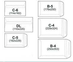 Micromedia Koperta C6 Nk Biała Nc 75 Gr Poddruk Niebieski Opakowanie ...