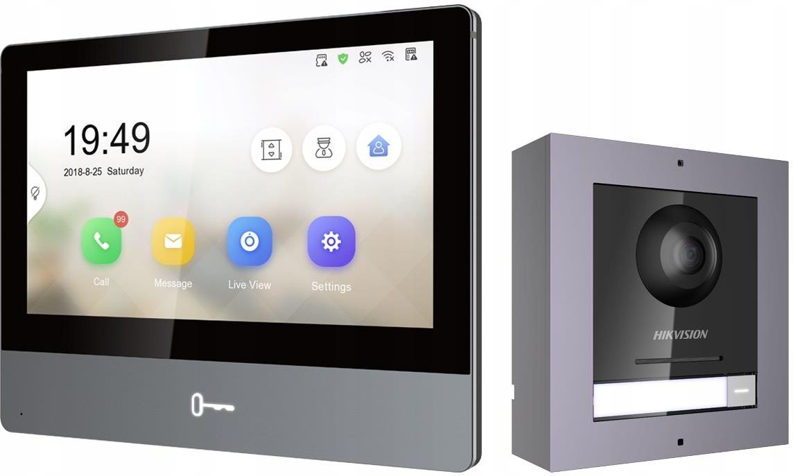 Videofon Hikvision DS-KH8350-WTE1 7 - Opinie i ceny na Ceneo.pl