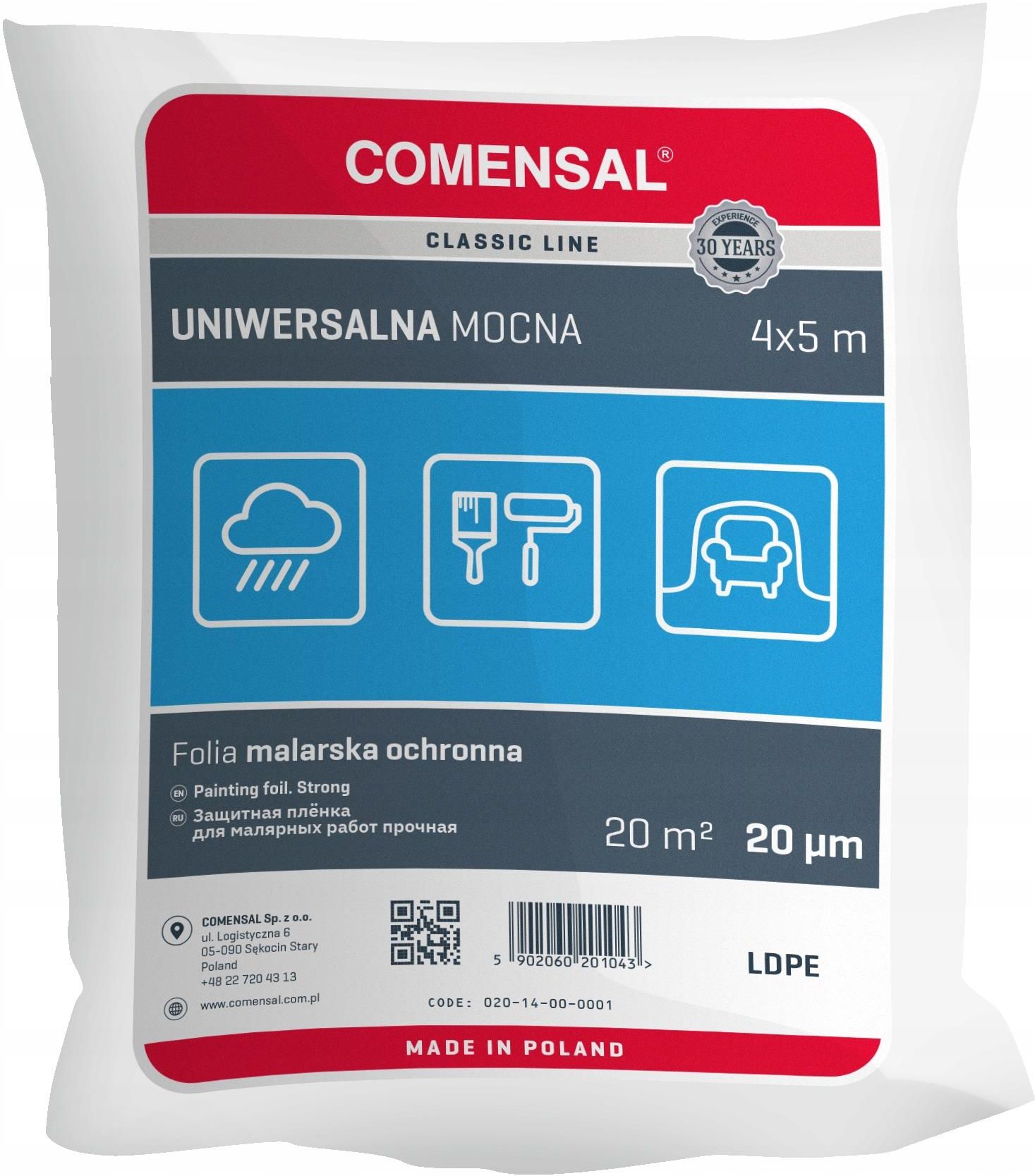 Folie malarskie Comensal Folia Malarska Budowlana Mocna 4x5m 2014000001 ...