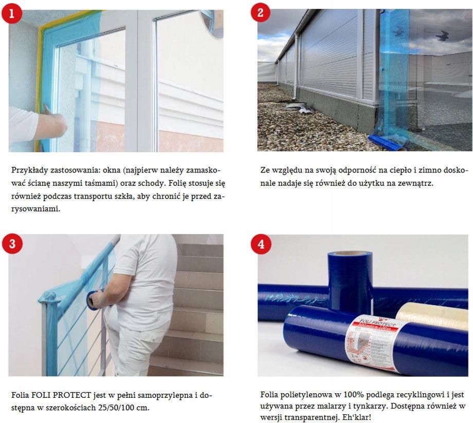 Folie malarskie Schuller Samoprzylepna Folia Ochronna 0,5x100m 46403 - Opinie i ceny na Ceneo.pl