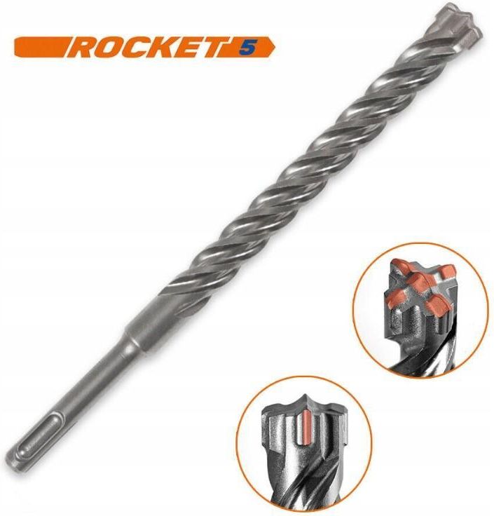 Wiertło Projahn Wiertło Udarowe Rocket 5 Sds-Plus 14X600Mm 83146004 ...