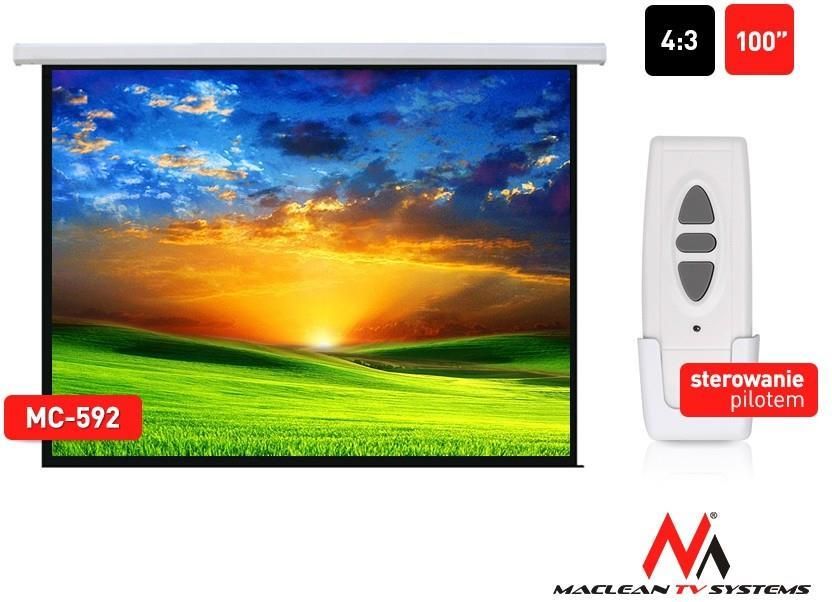Ekran projekcyjny Maclean Ekran Projekcyjny Elektryczny Mc 592 100 ...