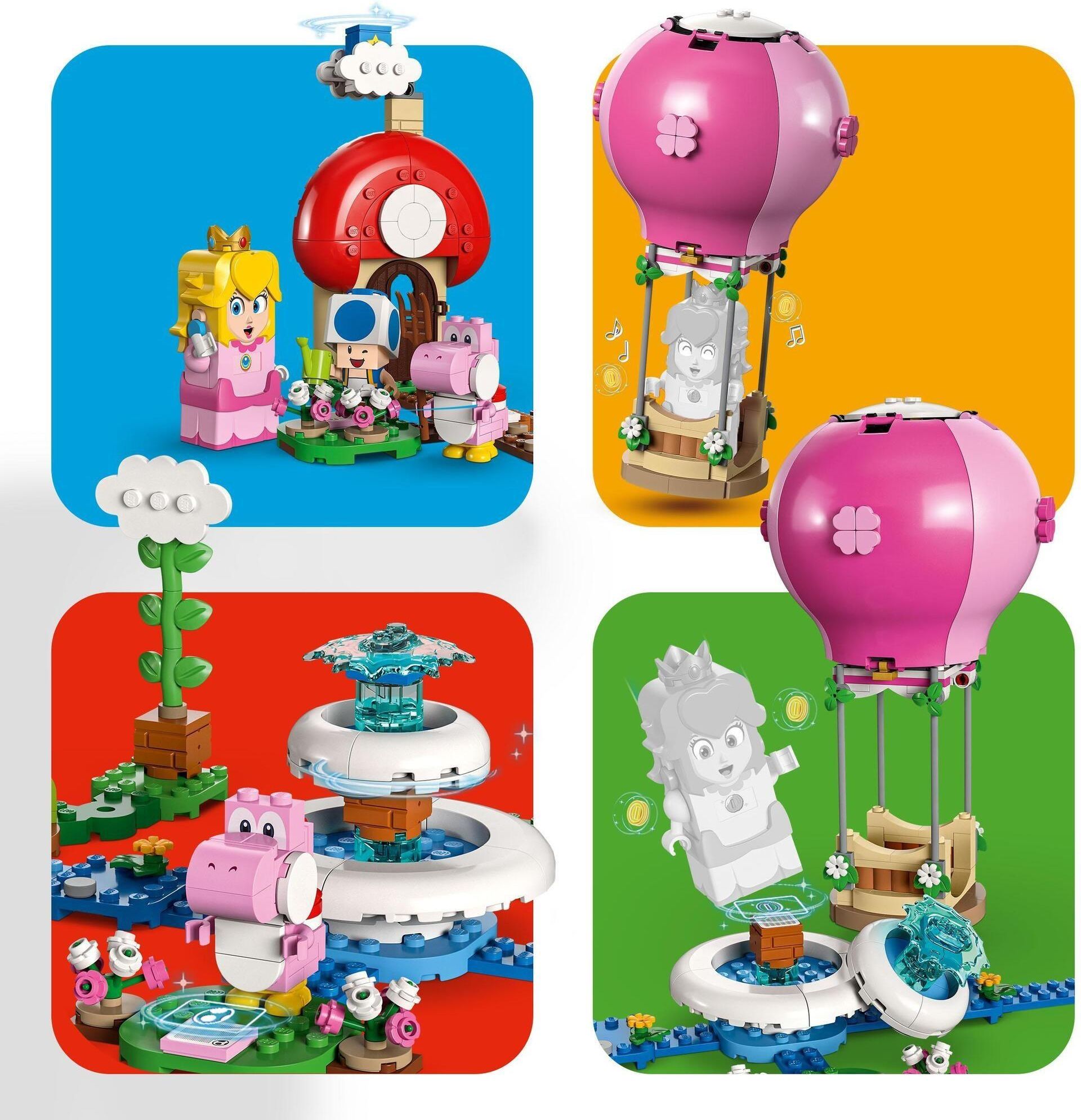 LEGO Super Mario 71419 Peach – lot balonem i ogródek – zestaw ...