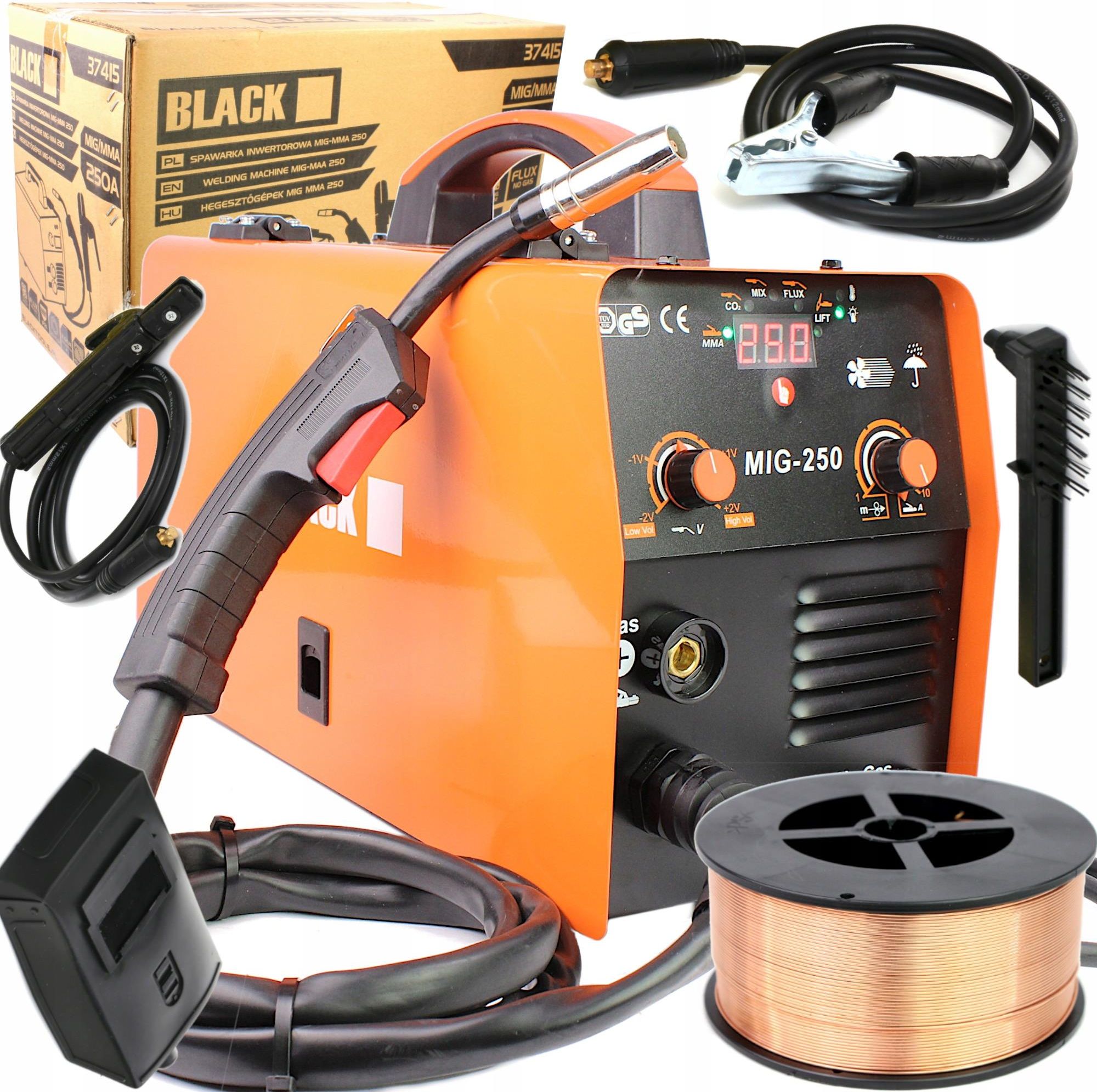 Spawarka Black Spawarka Migomat Mig Mag Mma Tig 250 A Flux 4W1 ...