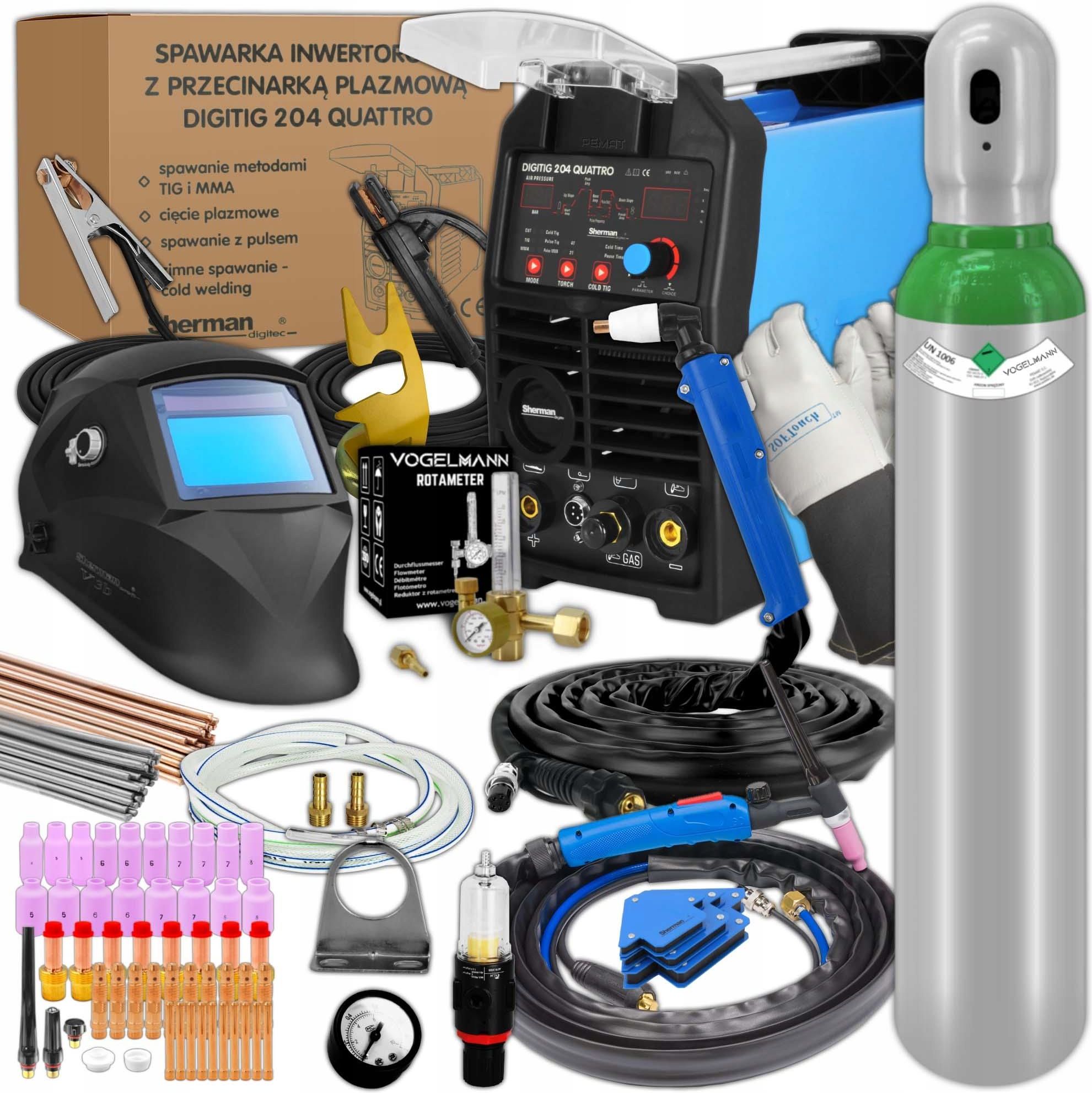 Spawarka Sherman Zestaw Spawarka 3W1 Mma Tig Plasma Digitig 204 ...