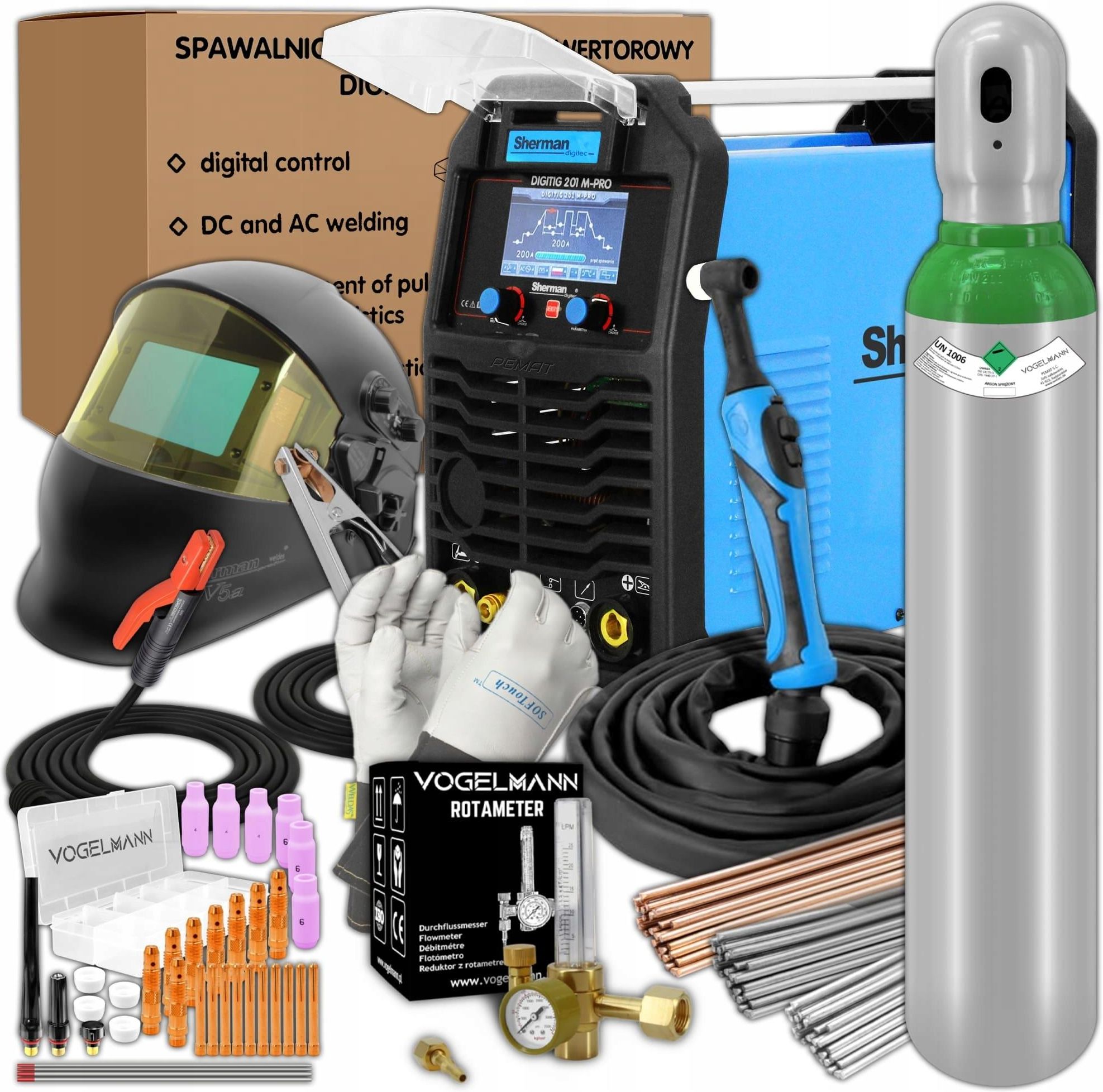 Spawarka Sherman Zestaw Spawarka Digitig 201 Ac/Dc M-Pro Puls Hf SET47812714 - Opinie i ceny na ...