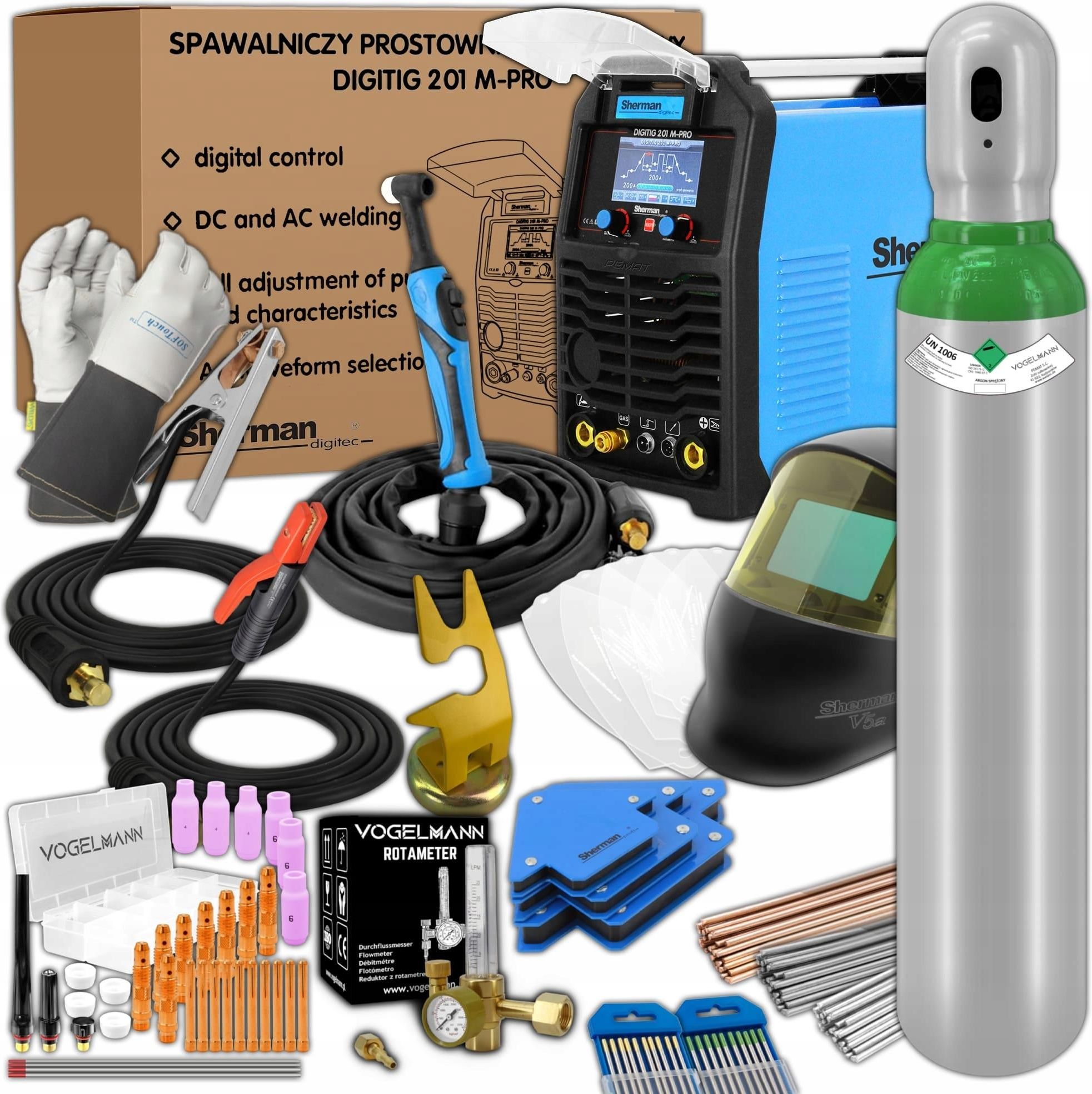 Spawarka Sherman Zestaw Spawarka Digitig 201 Ac/Dc M-Pro Puls Hf SET57812714 - Opinie i ceny na ...