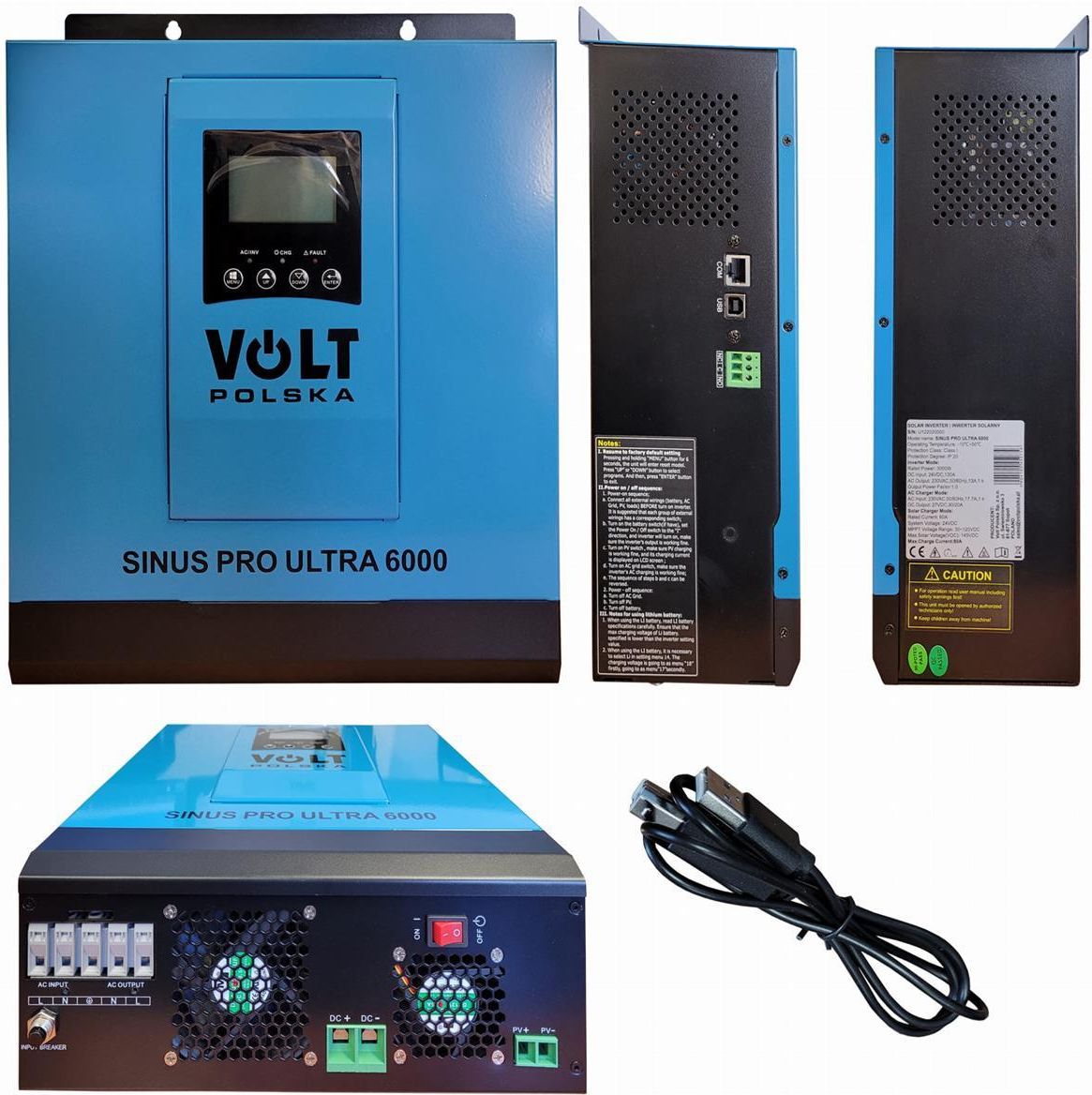 Pakiet solarny Inwerter solarny SINUS PRO ULTRA 6000 24/230V (3000 ...