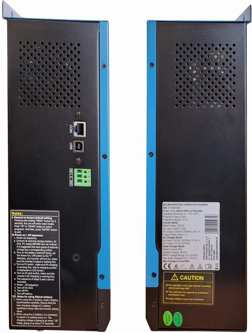Pakiet solarny Inwerter solarny SINUS PRO ULTRA 6000 24/230V (3000 ...