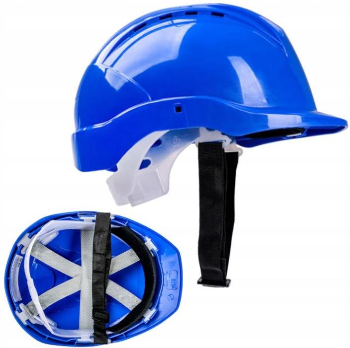 Kask Ochronny Hełm Budowlany Niebieski - Ceny i opinie - Ceneo.pl