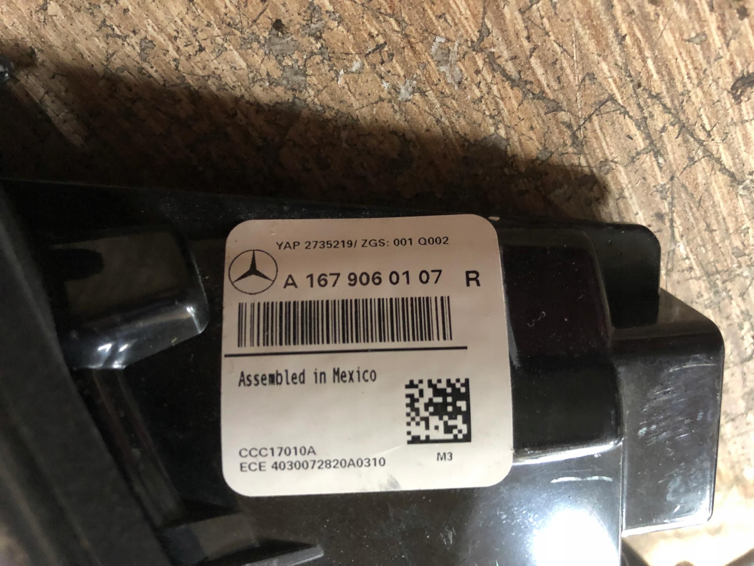 Lampa tylna Mercedesbenz Oe Mercedes Gle W167 Lampa Prawa W Klape ...