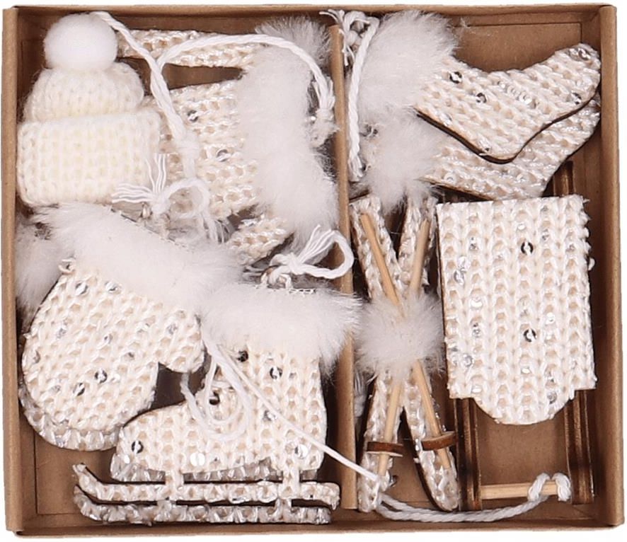 Emized Zestaw Zawieszek Drewnianych Kremowe 3-7Cm 6Szt e020e419-82a0 ...