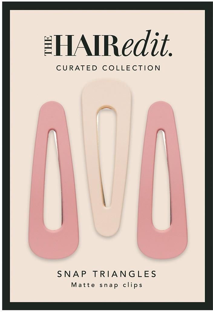 The Hair Edit Snap Triangles Matte Blush & Cream Clips Klamry I Spinki ...