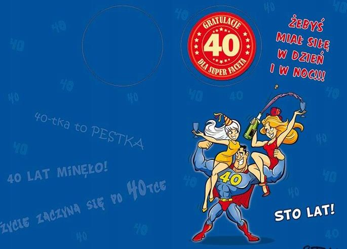 Stamp Kartka Na 40 Urodziny Dla Faceta Z Humorem Party5 - Ceny i opinie ...