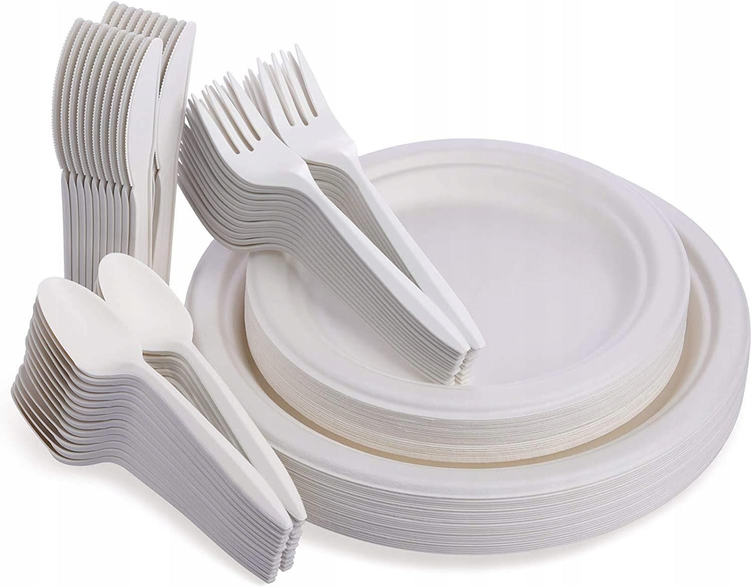 Zestaw Jednorazowy Biodegradowalny 125szt. Ruyit - Ceny i opinie - Ceneo.pl