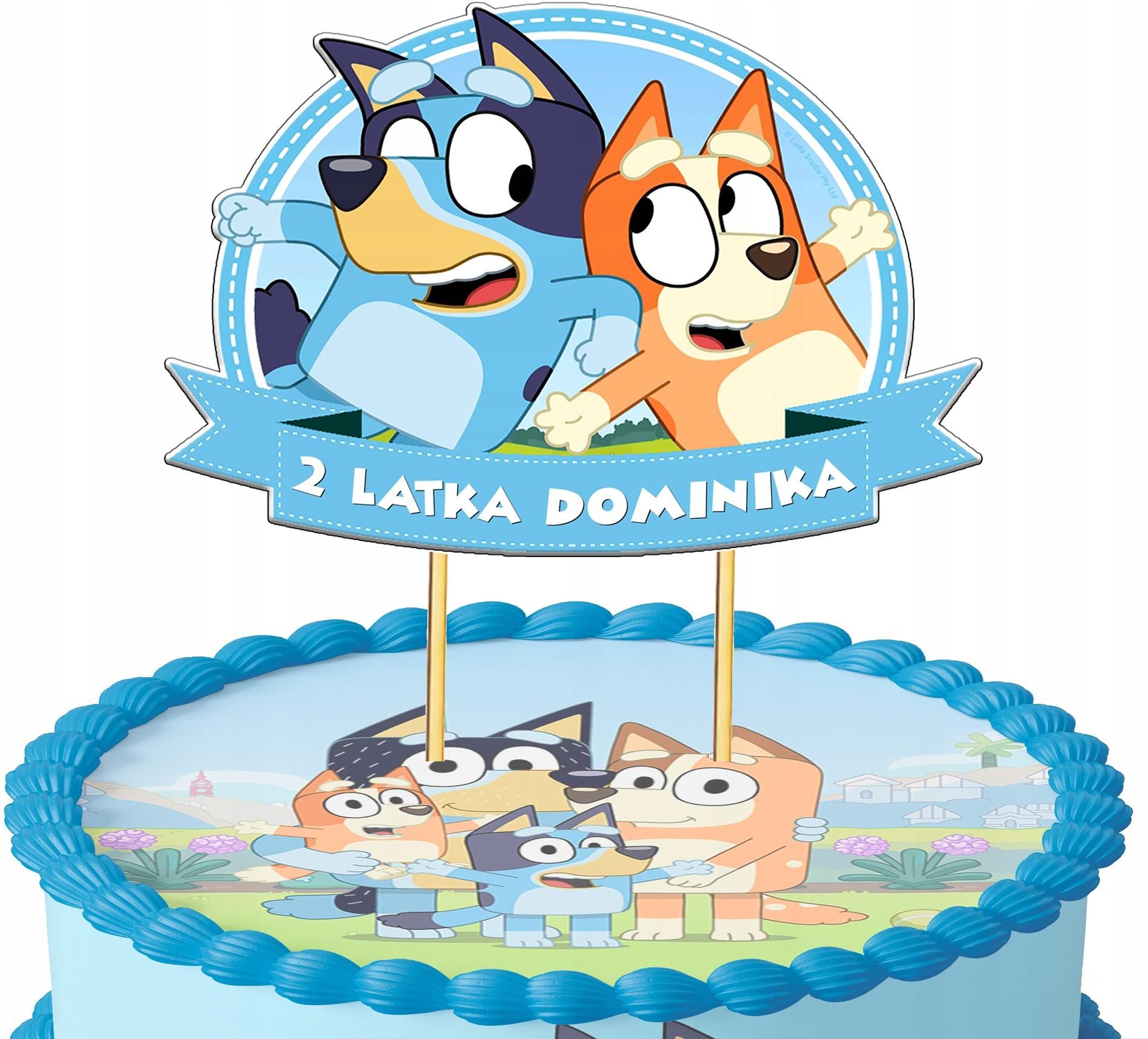 World Case Topper Urodzinowy Na Tort Bluey Imię Wiek - Ceny i opinie ...