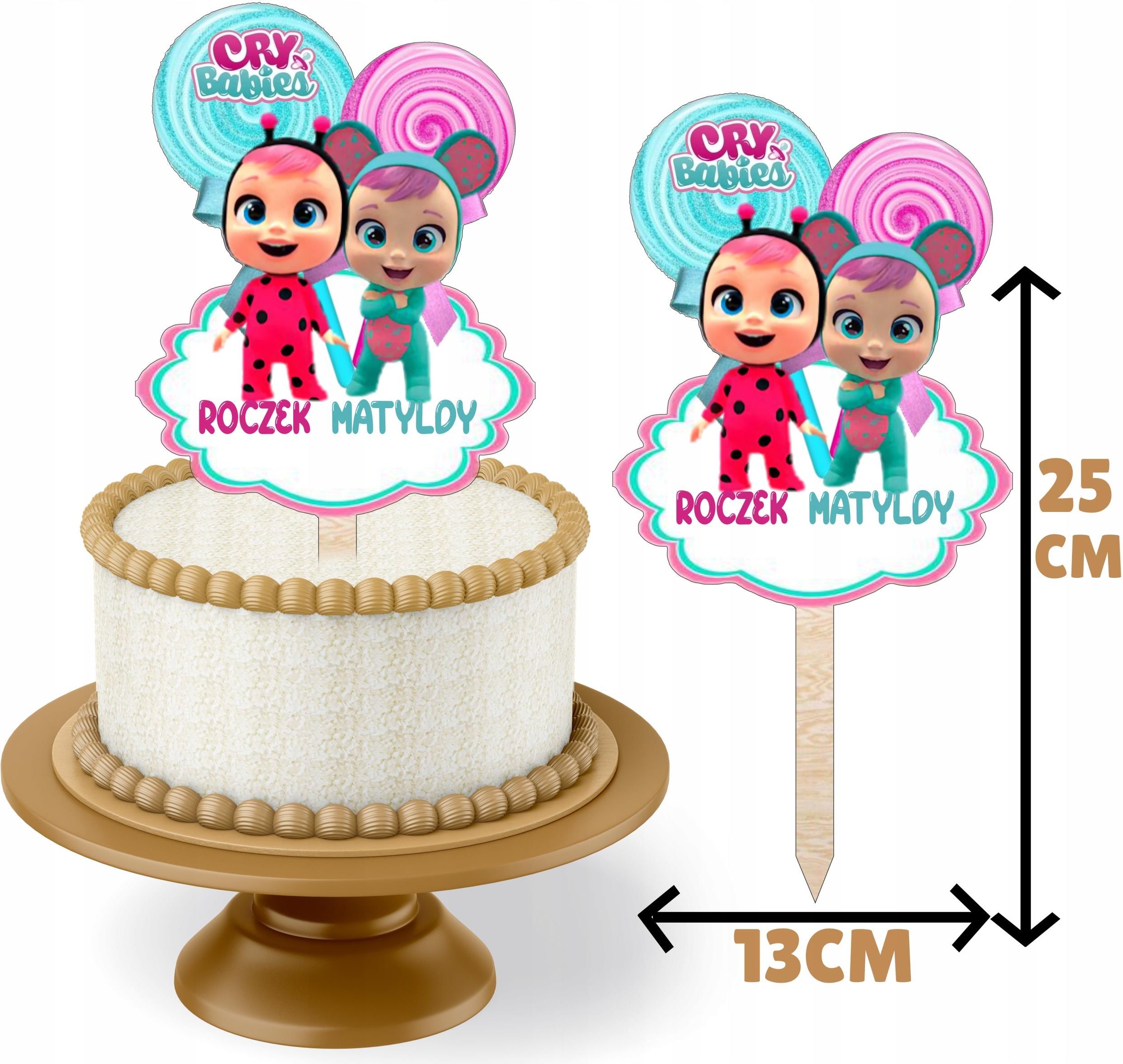 Topper Na Tort Kolorowy Cry Babies Magic+ Imie - Ceny i opinie - Ceneo.pl