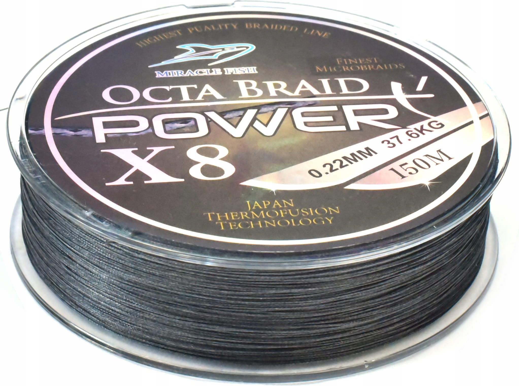 Miracle Fish Plecionka Octa Braid Power X8 Black 0,16Mm 150M ...