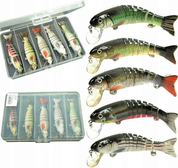 Miracle Fish Zestaw 5X Wobler Płotka Łamany Pudełko Na Spinning ...