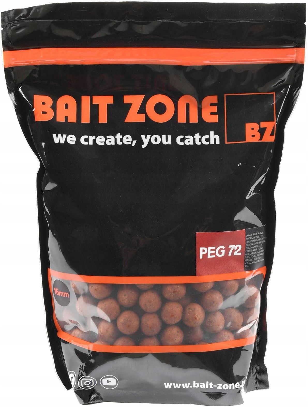Bait-Zone Kulki Peg72 16Mm 1Kg 1549442563 - Ceny i opinie - Ceneo.pl