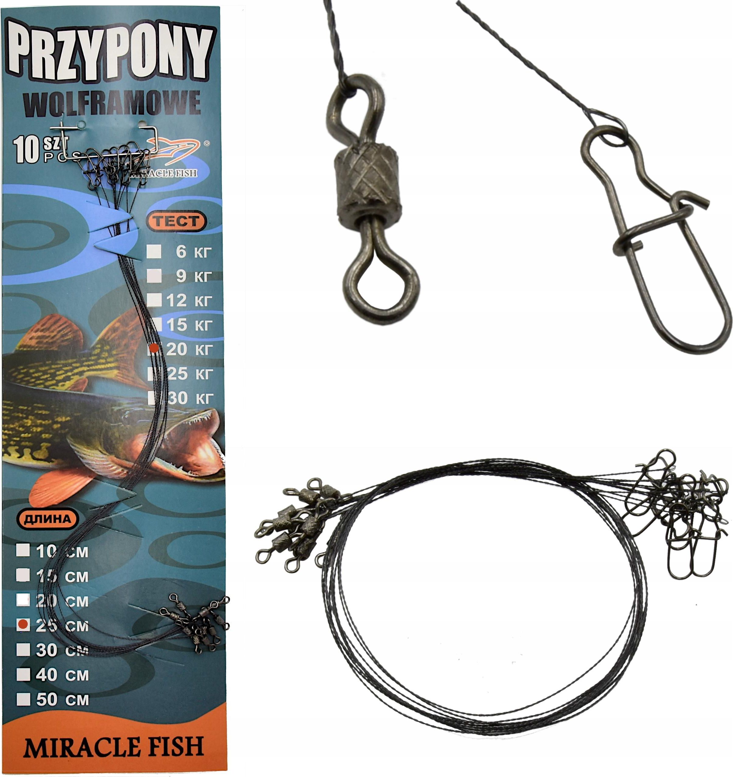 Miracle Fish Przypony Wolframowe 25cm 20 Kg 10 Sztuk 1550417011 - Ceny ...