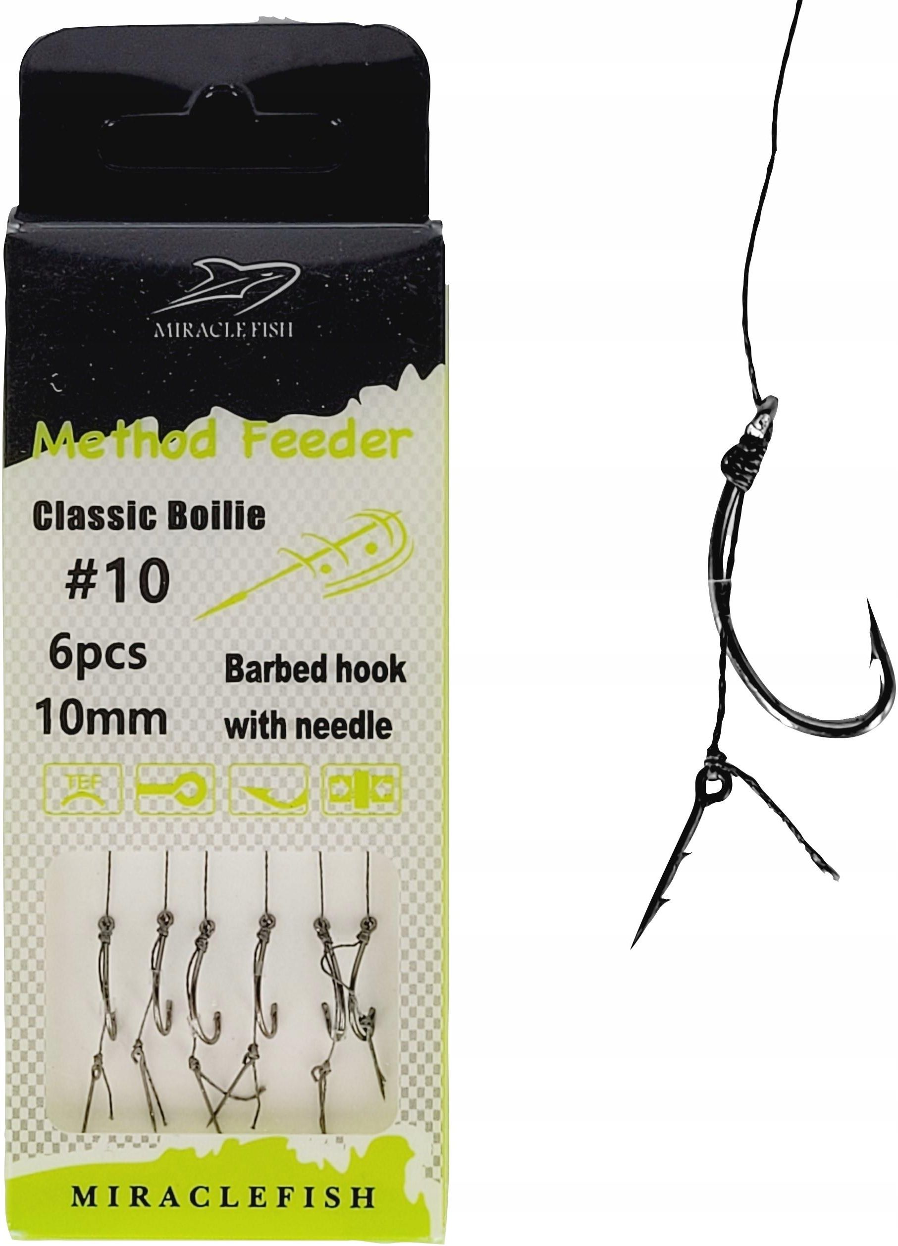 Miracle Fish Haki Teflonowe Z Igłą Do Metody Method Feeder 10 ...