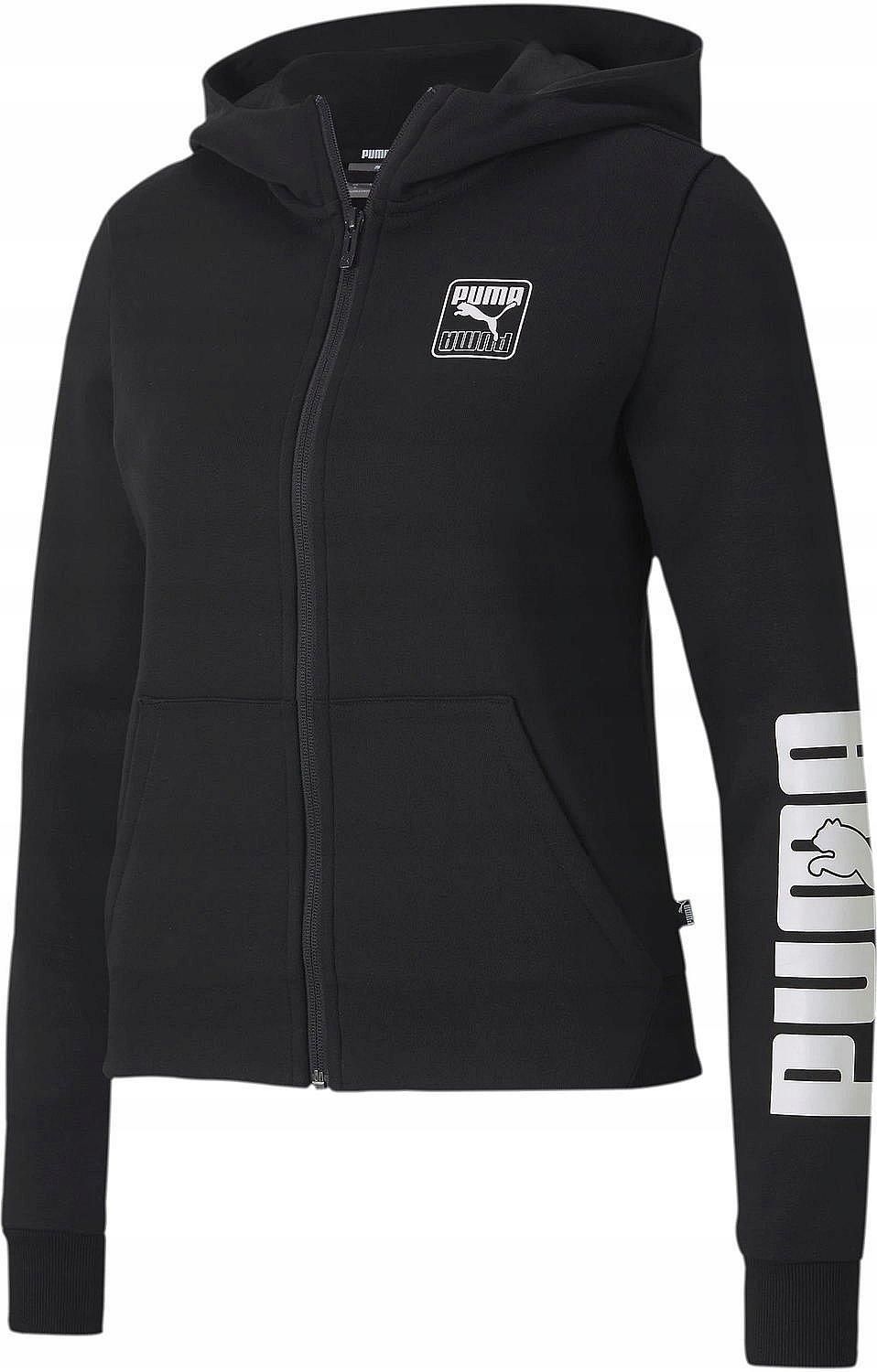 Bluza damska Puma Rebel Full-Zip Hoodie S czarna - Ceny i opinie - Ceneo.pl