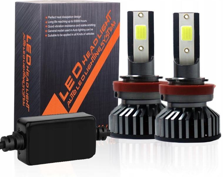 Led Headlight Żarówki LED H8 Mini F2 COB 100W 20000LM Canbus - opinie i ...
