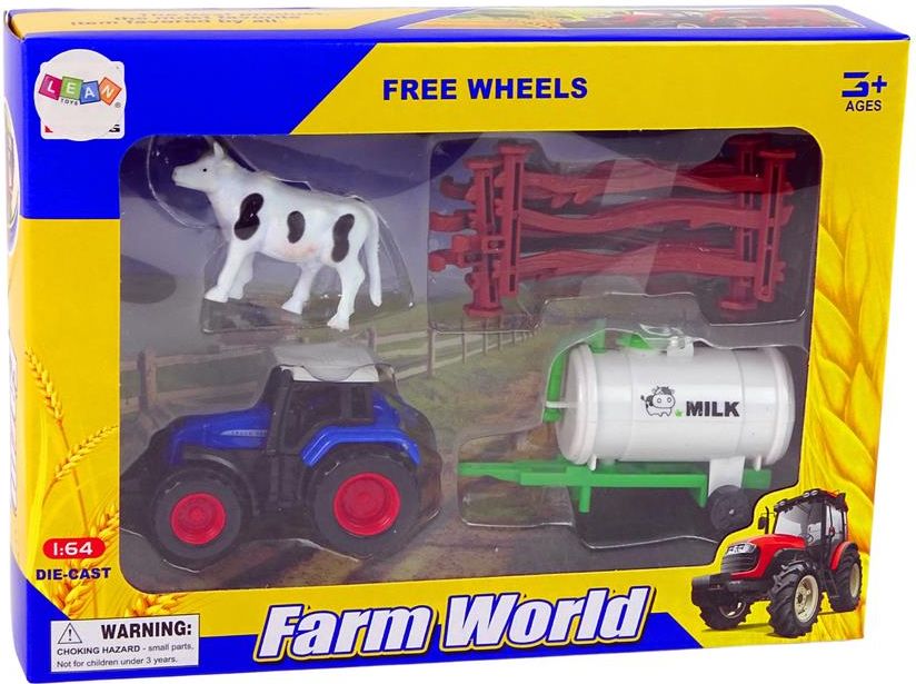 Leantoys Zestaw Farma Traktor Zbiornik Na Mleko Krowa 1:64 - Ceny i ...