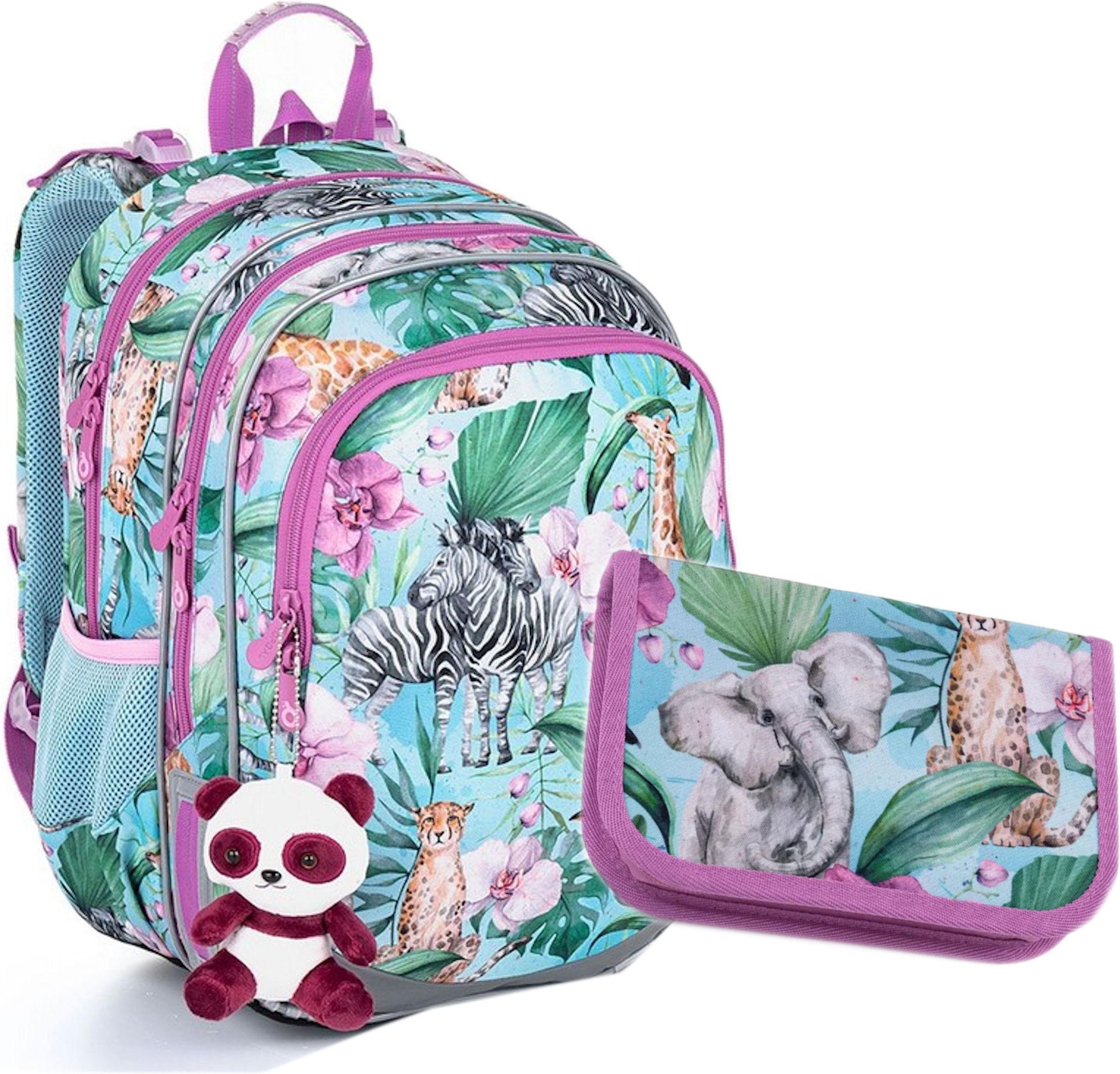 Topgal Plecak Szkolny 2W1 Piórnik Safari Set Elly 23004 Klasa 1-4 ...