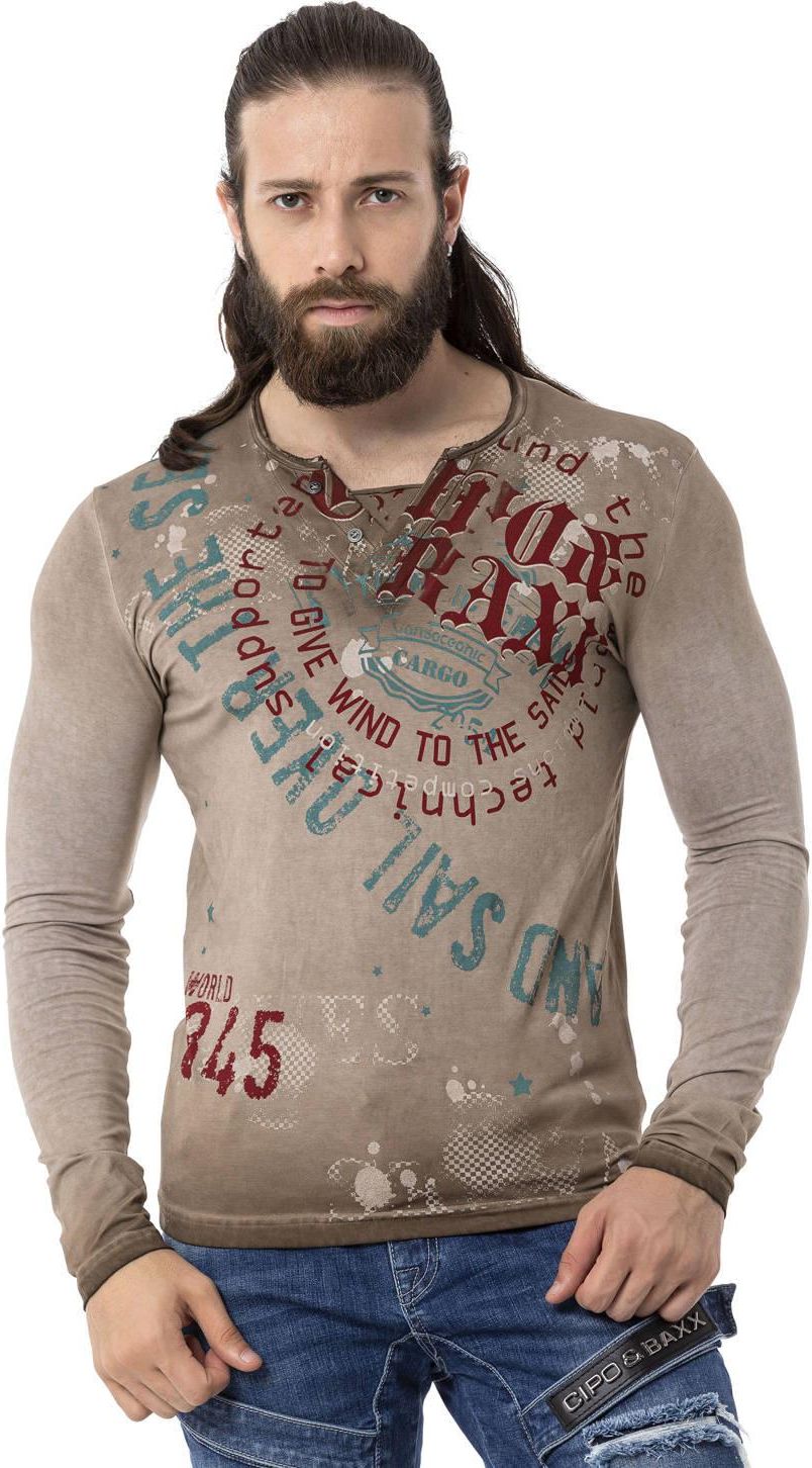 Longsleeve Cipo and Baxx CL512 brown - Ceny i opinie - Ceneo.pl