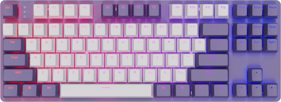 Klawiatura Dark Project KD87A Skeleton Violet/White ABS G3MS Sapphire ...