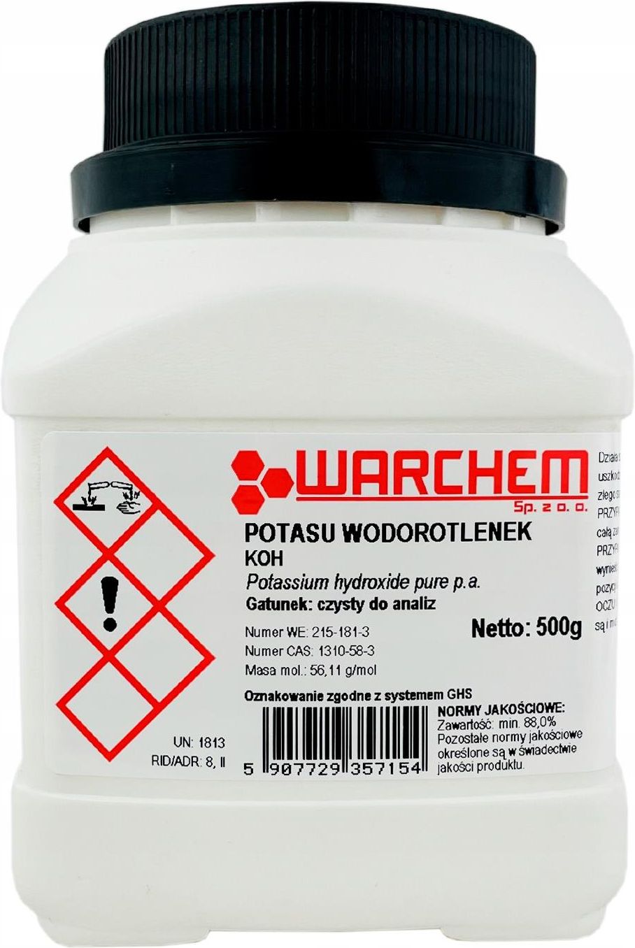 Warchem Wodorotlenek Potasu Czda 500G - ceny i opinie - Ceneo.pl