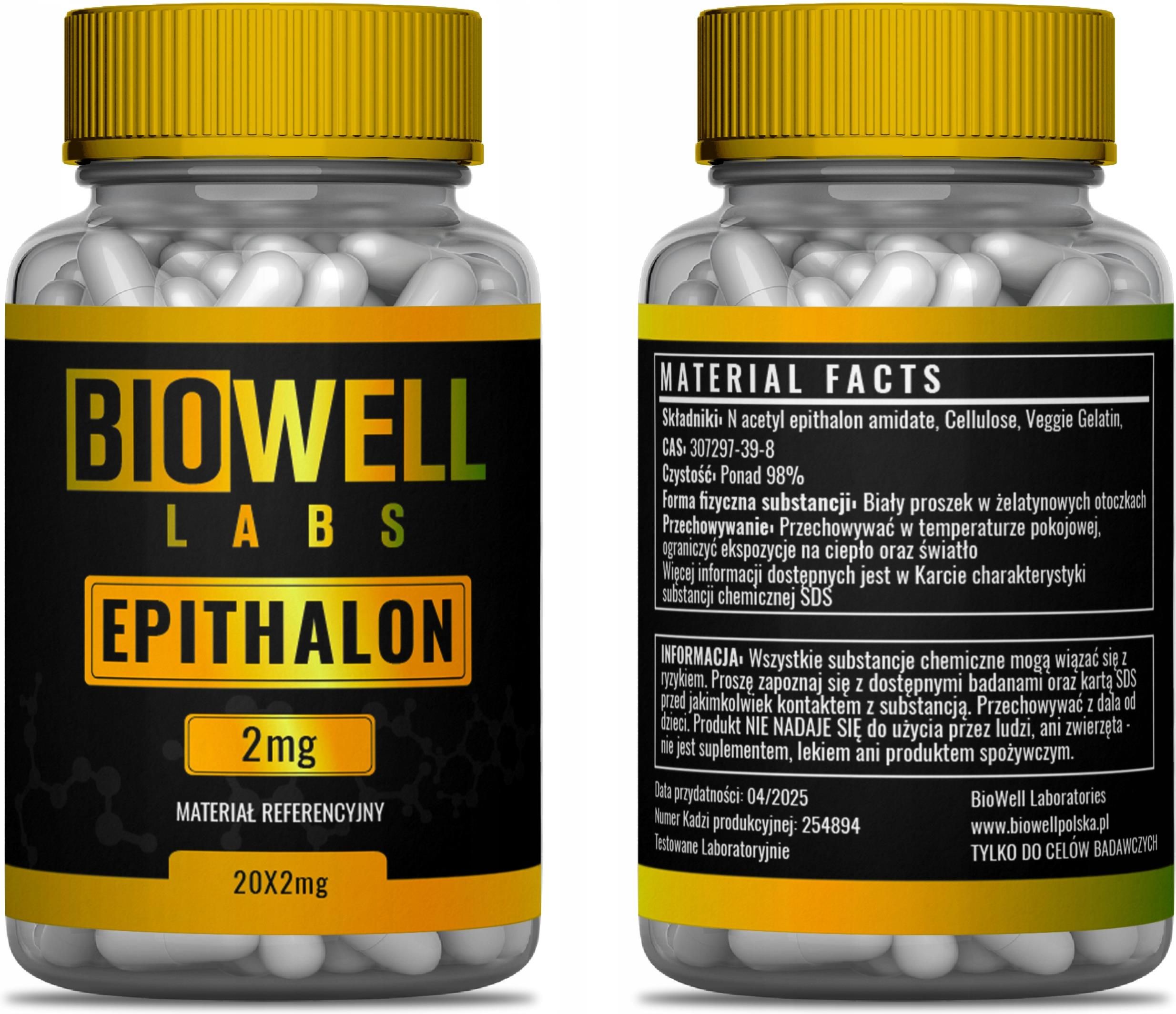 Drobne akcesoria medyczne Biowell Labs Biowell Epithalon 40Mg 20kaps. - Ceny i opinie - Ceneo.pl