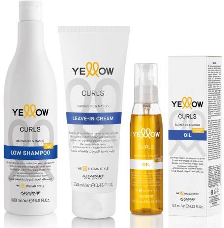 Yellow Curls Zestaw Szampon 500ml + Odżywka Bez Spłukiwania 250ml ...