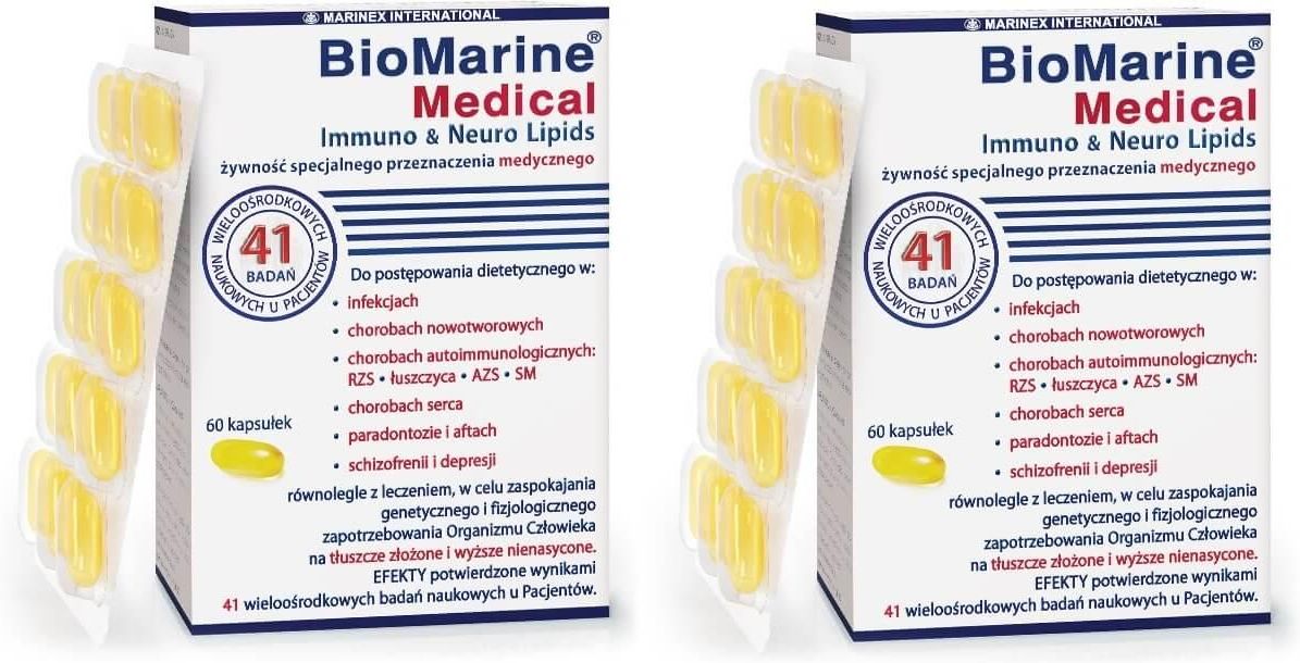 Marinex Biomarine Medical Immuno Neuro Lipids (Epa, Dha I Omega-3) 2X60 ...