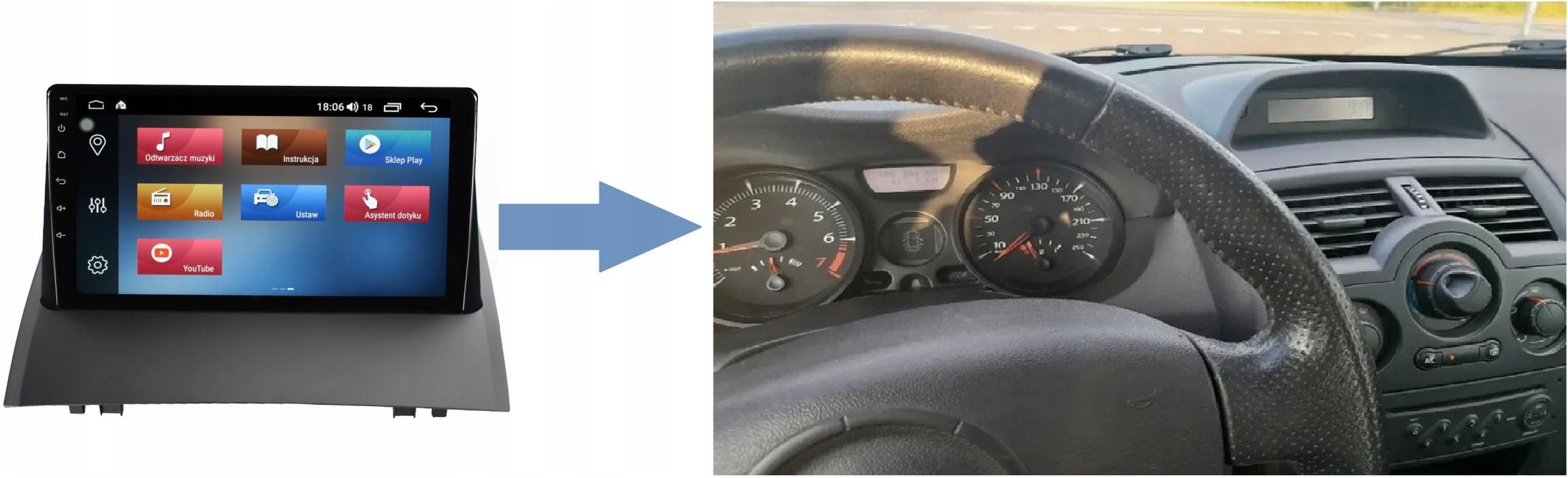 Radioodtwarzacz samochodowy Smart-Auto Renault Megane II Android ...
