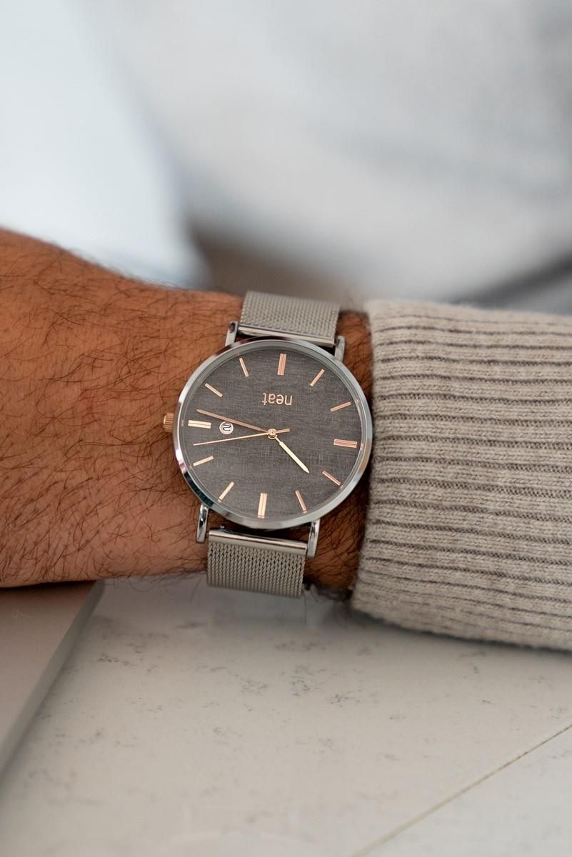 Neat Brand Stylowy ze srebrną bransoletą - Zegarki Męskie - Ceny i ...