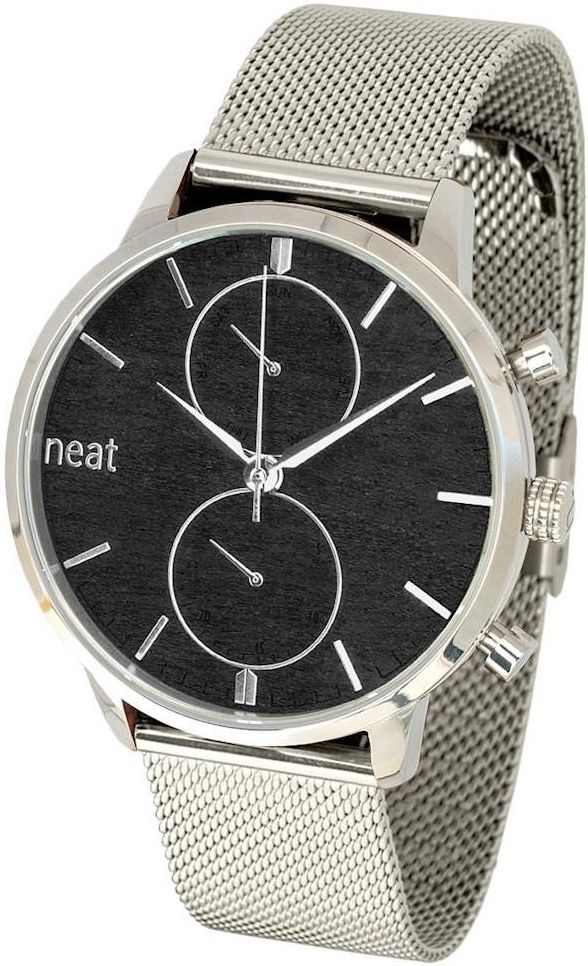 Neat Brand Srebrny stalowy z drewnianą tarczą - Zegarki Męskie - Ceny i ...